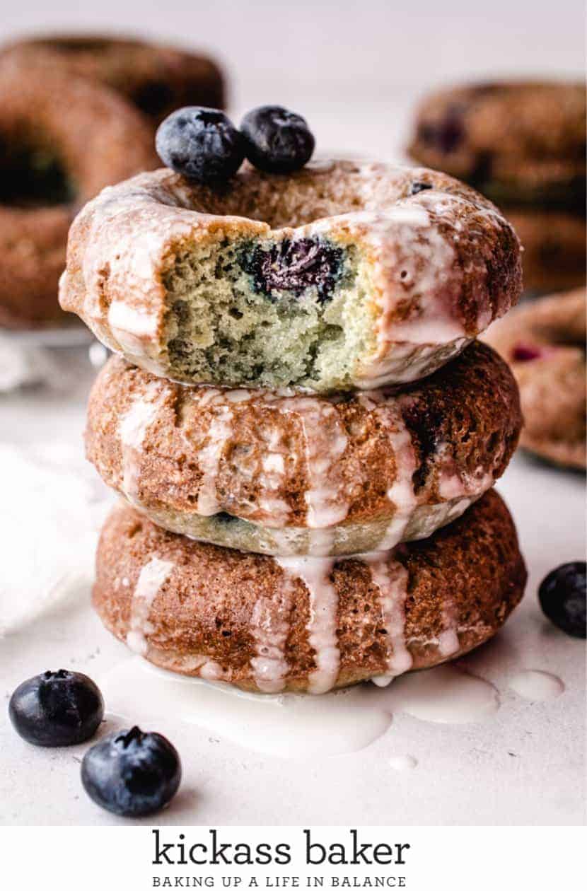 Easy Blueberry Cake Donuts - Kickass Baker