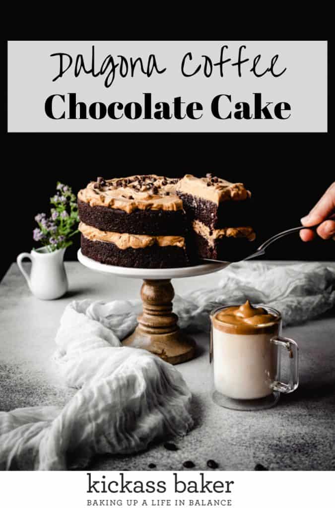 The Best Dalgona Coffee Chocolate Cake - Kickass Baker