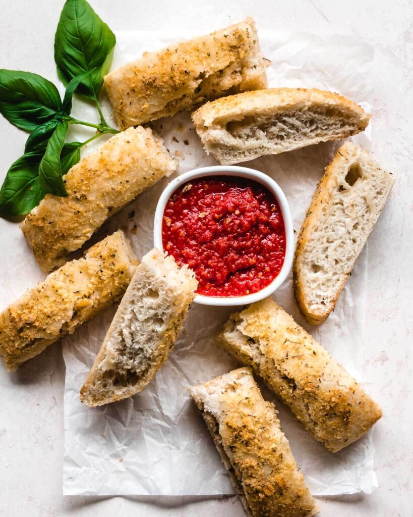 Soft-Baked Garlic Breadsticks from Pizza Dough - Kickass Baker