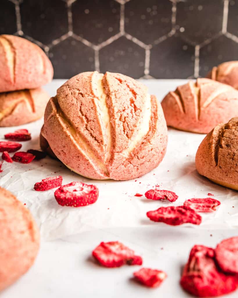 Strawberry Conchas - Kickass Baker