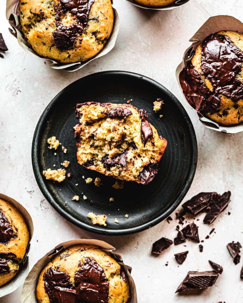 Bakery-Style Chocolate Chip Muffins | Kickass Baker