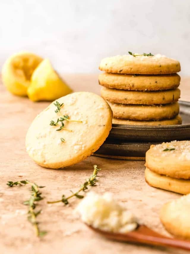 Shortbread Cookies with Lemon & Thyme Recipe | Kickass Baker
