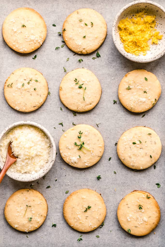 Lemon Thyme Shortbread Cookies - Kickass Baker