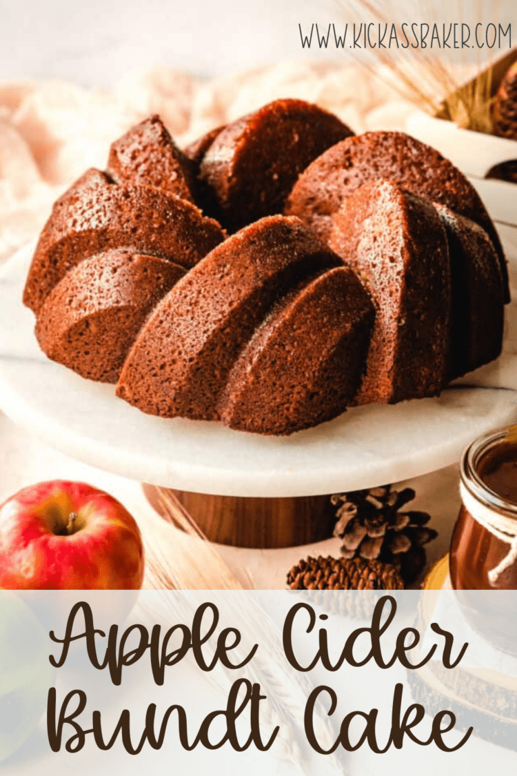 Spiced Applesauce Bundt Cake with Cider Glaze - Kickass Baker