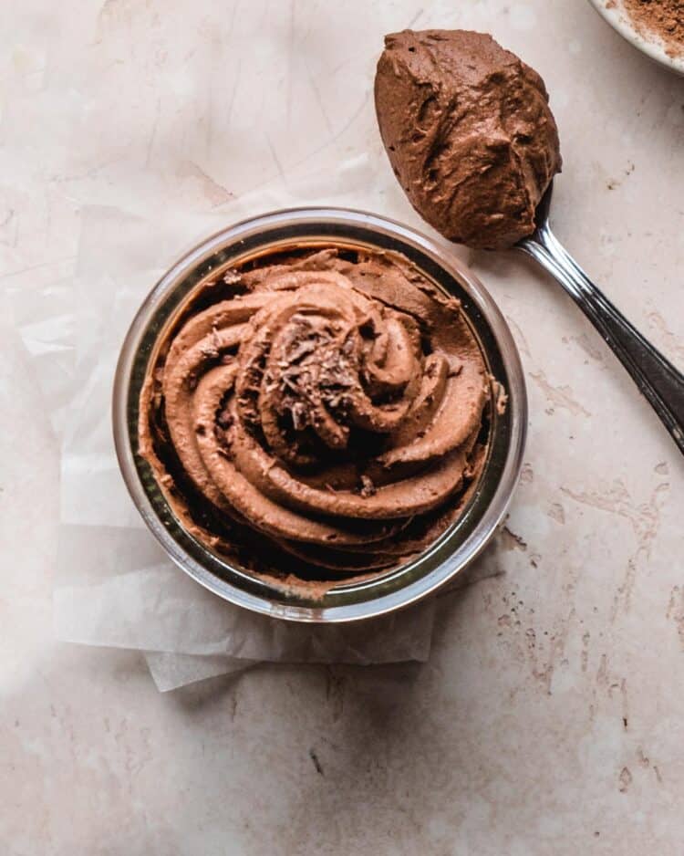 5 Ingredient Dark Chocolate Mousse (with cocoa powder) - Kickassbaker