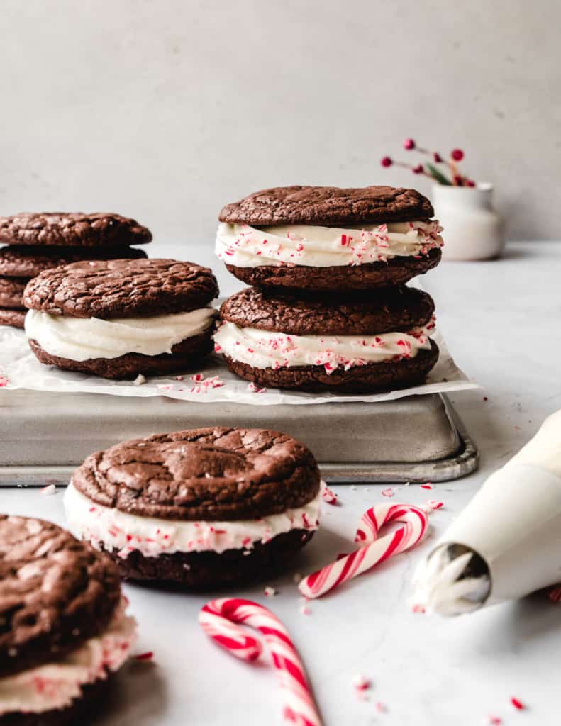 Hot Cocoa Peppermint Moon Pies - Kickass Baker