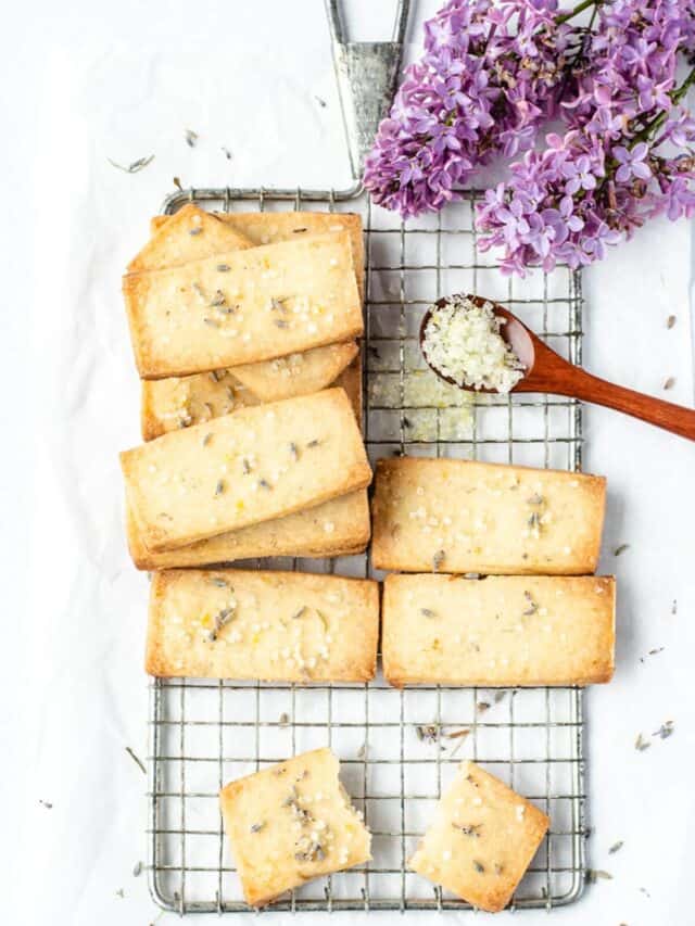 Lemon Lavender Shortbread Cookies - Kickass Baker