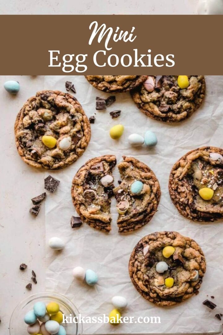 Mini Eggs Cookies - Kickass Baker