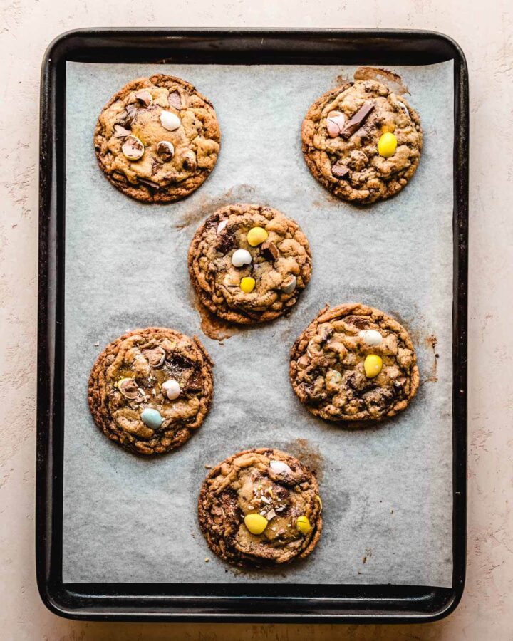Mini Eggs Cookies - Kickass Baker
