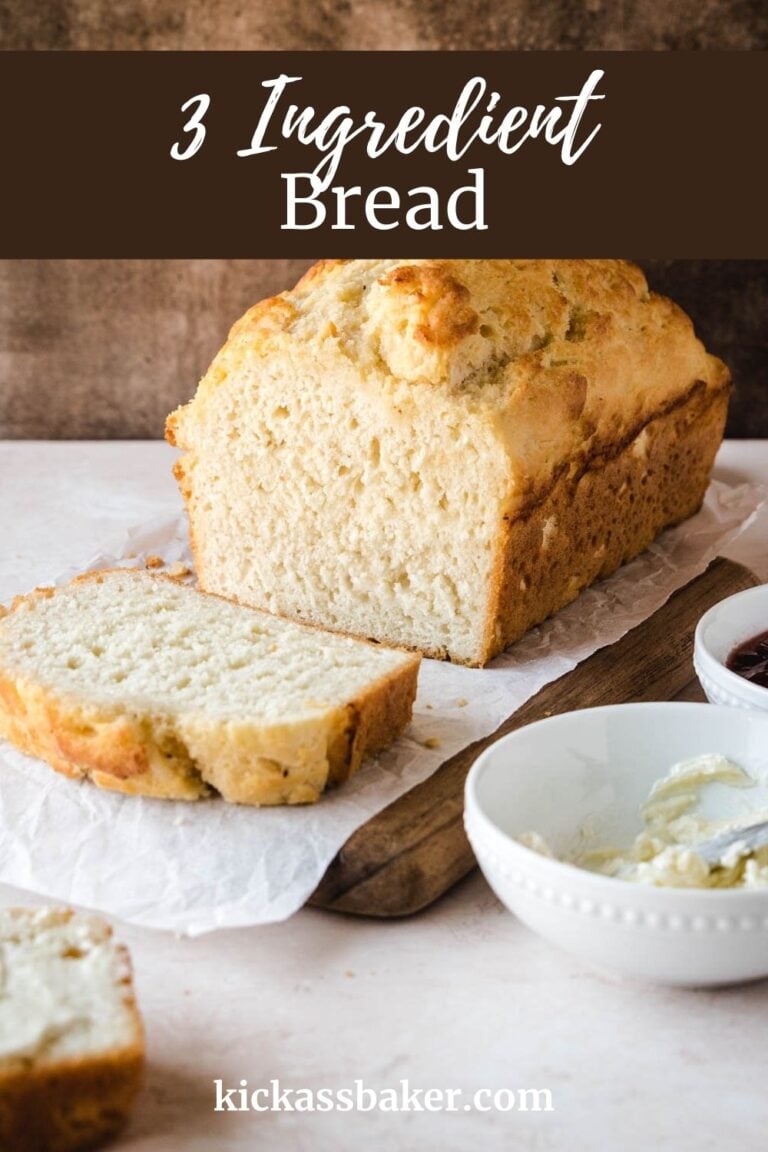 3 Ingredient Bread (no yeast) - Kickass Baker