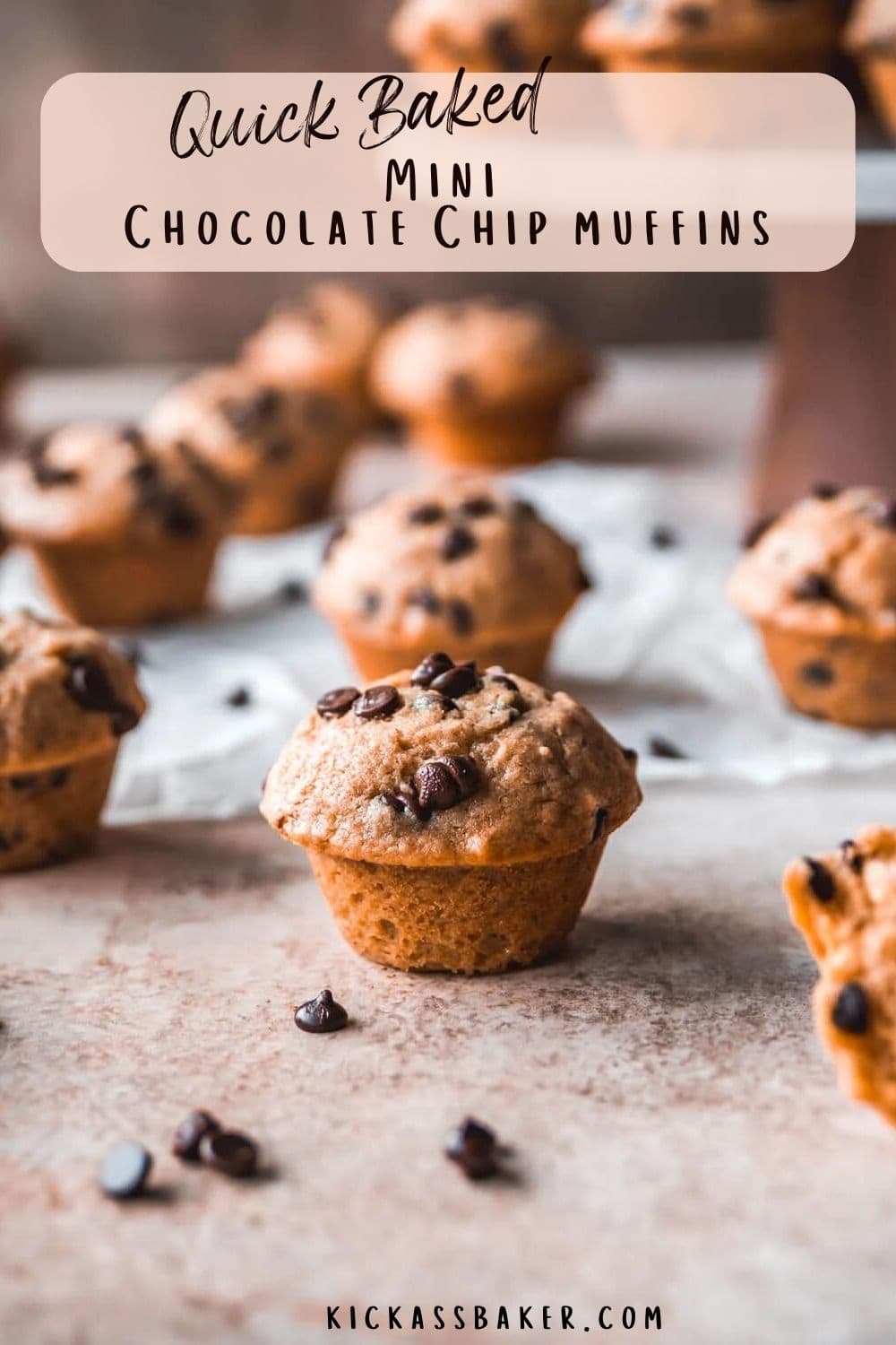 Quick Baked Mini Chocolate Chip Muffins (yields 36) - Kickass Baker