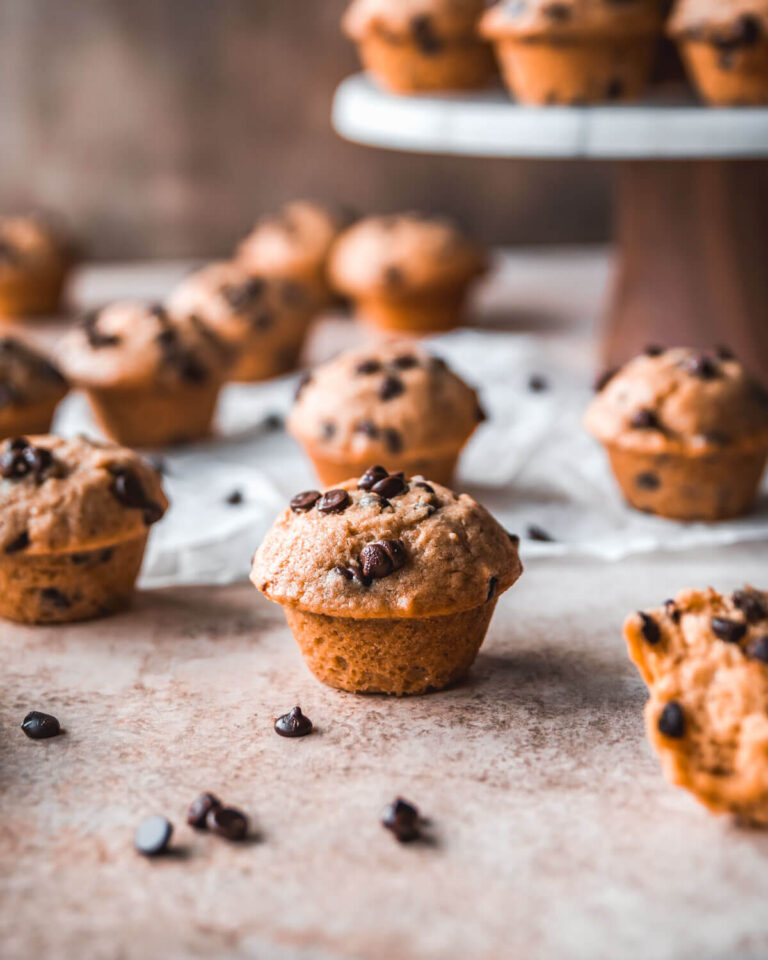 Quick Baked Mini Chocolate Chip Muffins (yields 36) - Kickass Baker