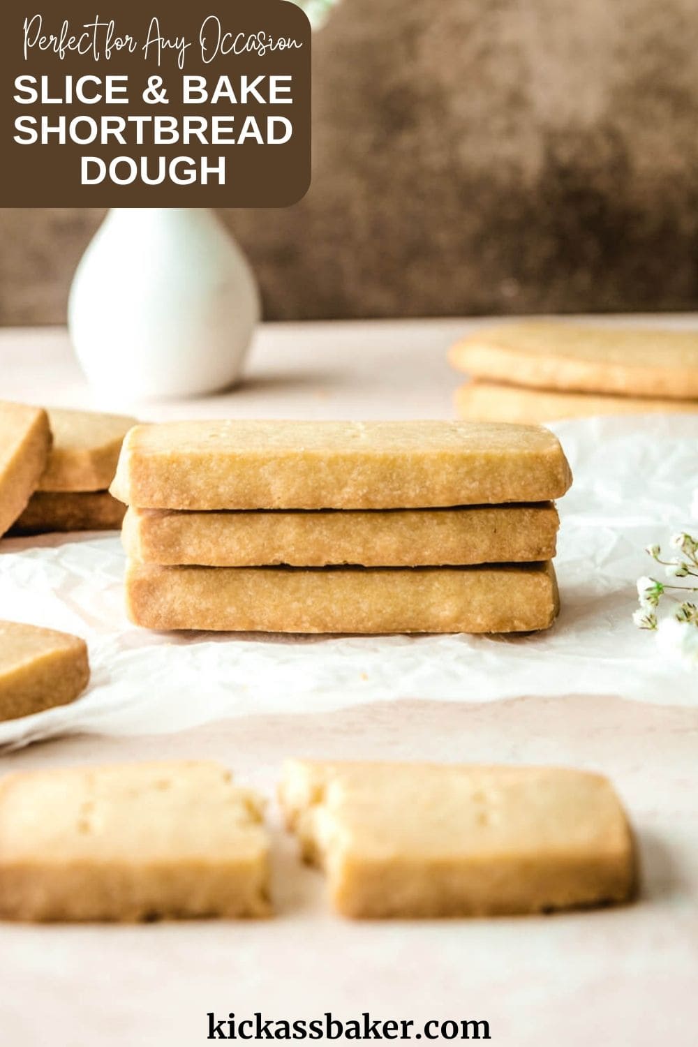 Slice and Bake Shortbread Dough Recipe - Kickass Baker