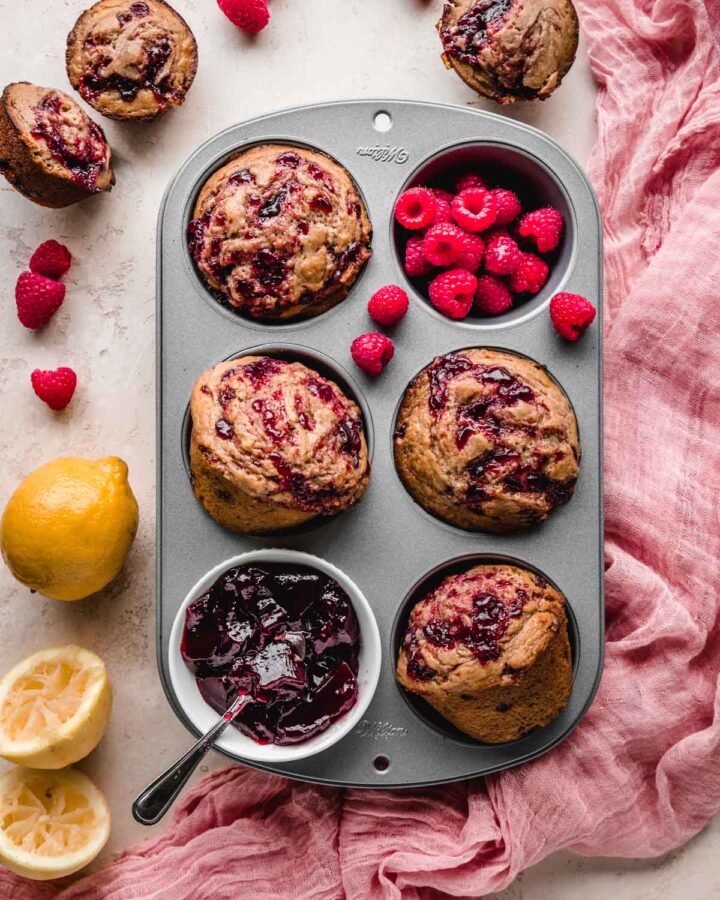 Bakery-Style Raspberry Muffins (with sour cream) - Kickass Baker