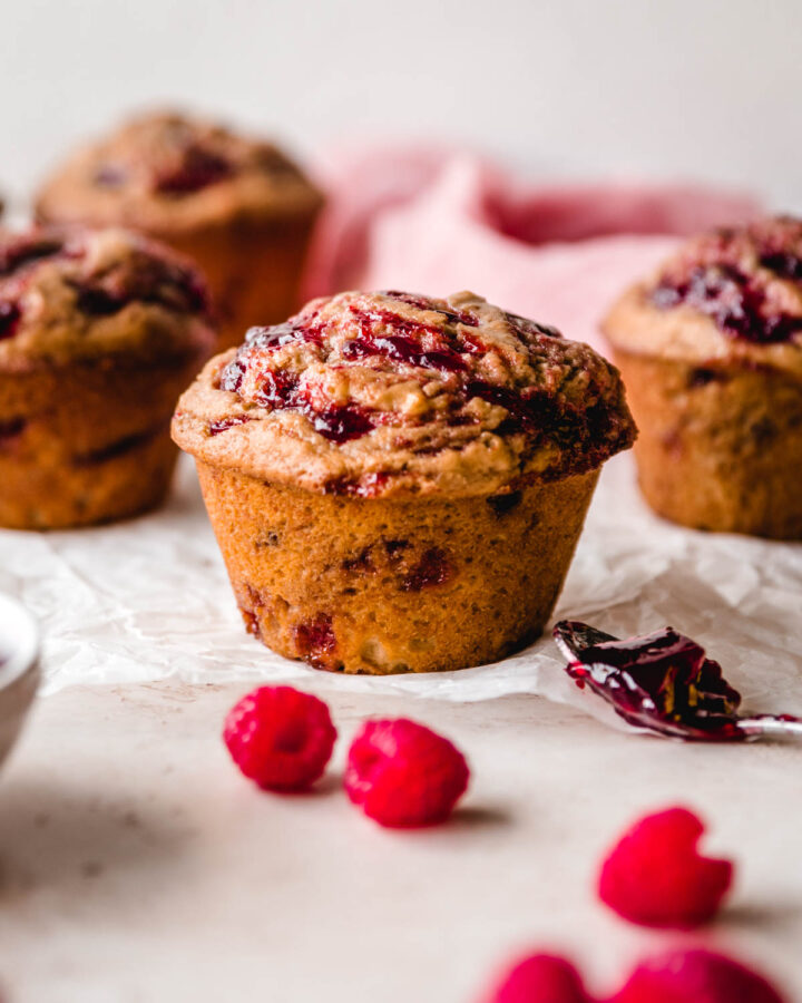 Bakery-Style Raspberry Muffins (with sour cream) - Kickass Baker
