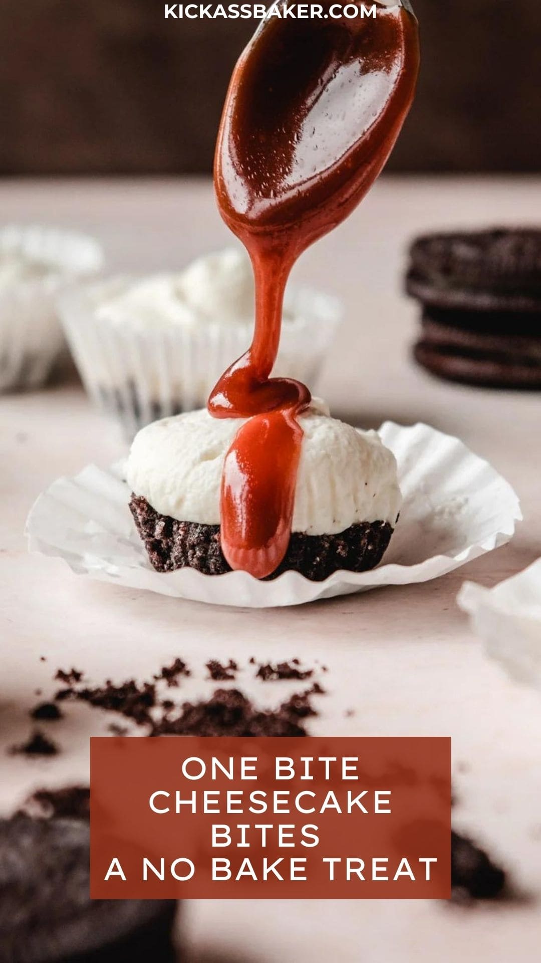 One Bite No Bake Mini Cheesecake Bites - Kickass Baker