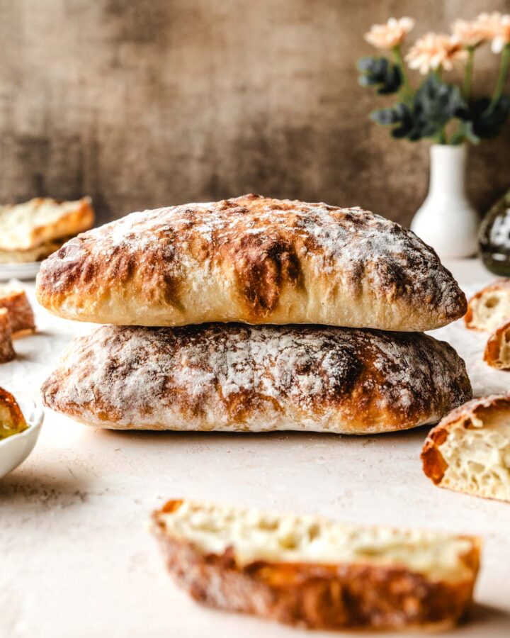 Lazy No-Knead Quick Ciabatta Recipe (4 ingredients, 3 hours) - Kickass ...